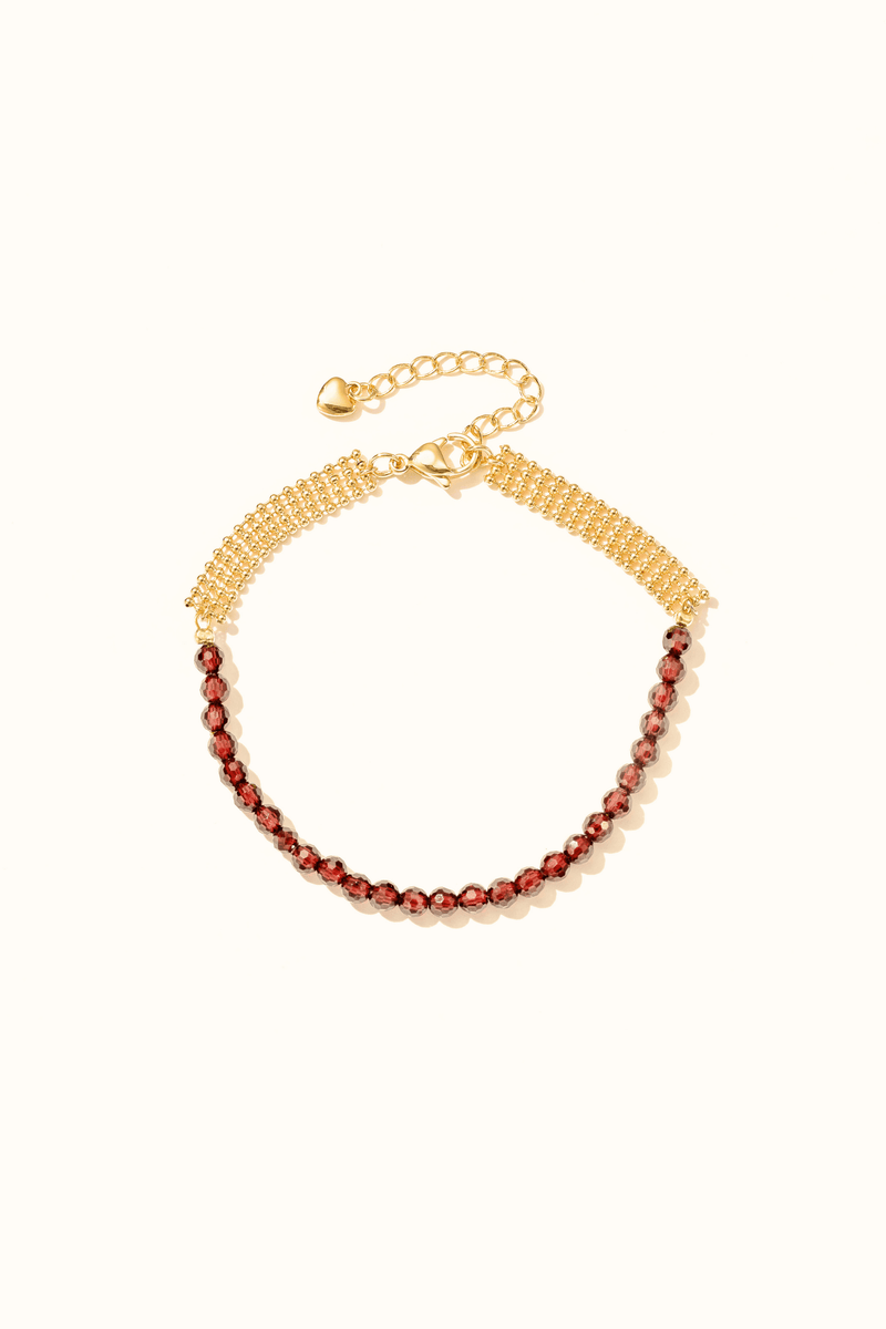 Ruby Woven Gold Bracelet – Artsory