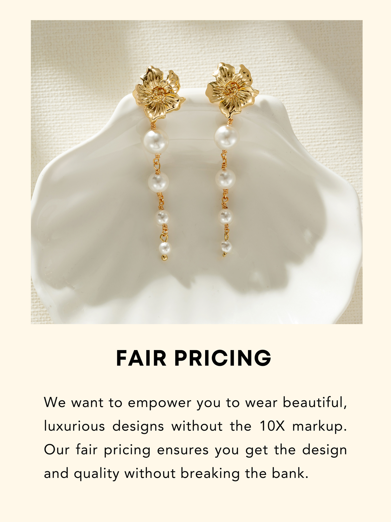 Celine Floral Pearl C Hoop Earrings – Artsory