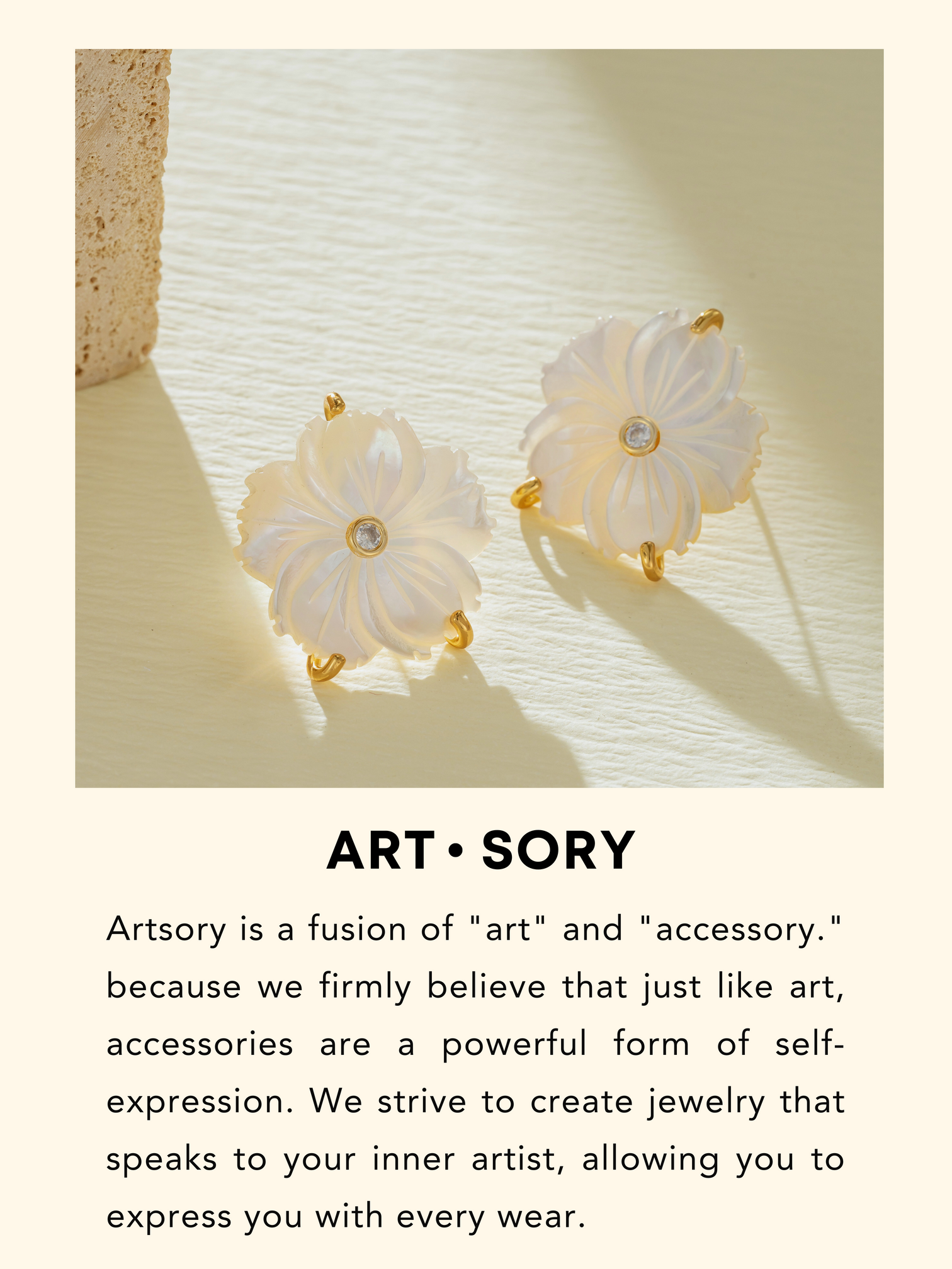 Celine Floral Pearl C Hoop Earrings – Artsory